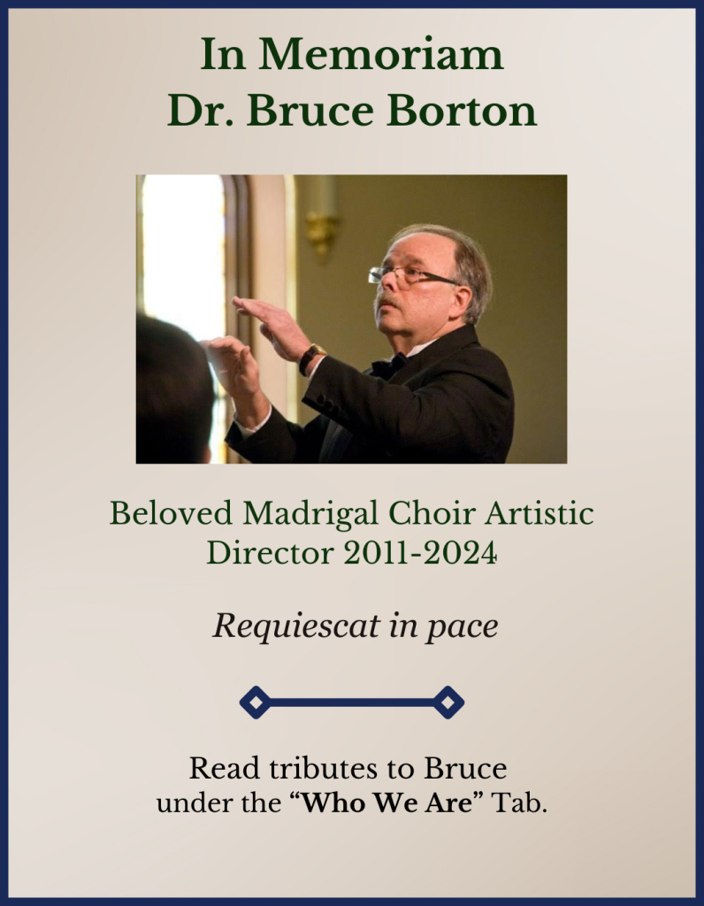 Remembering Dr. Bruce Borton | Madrigal Choir of Binghamton